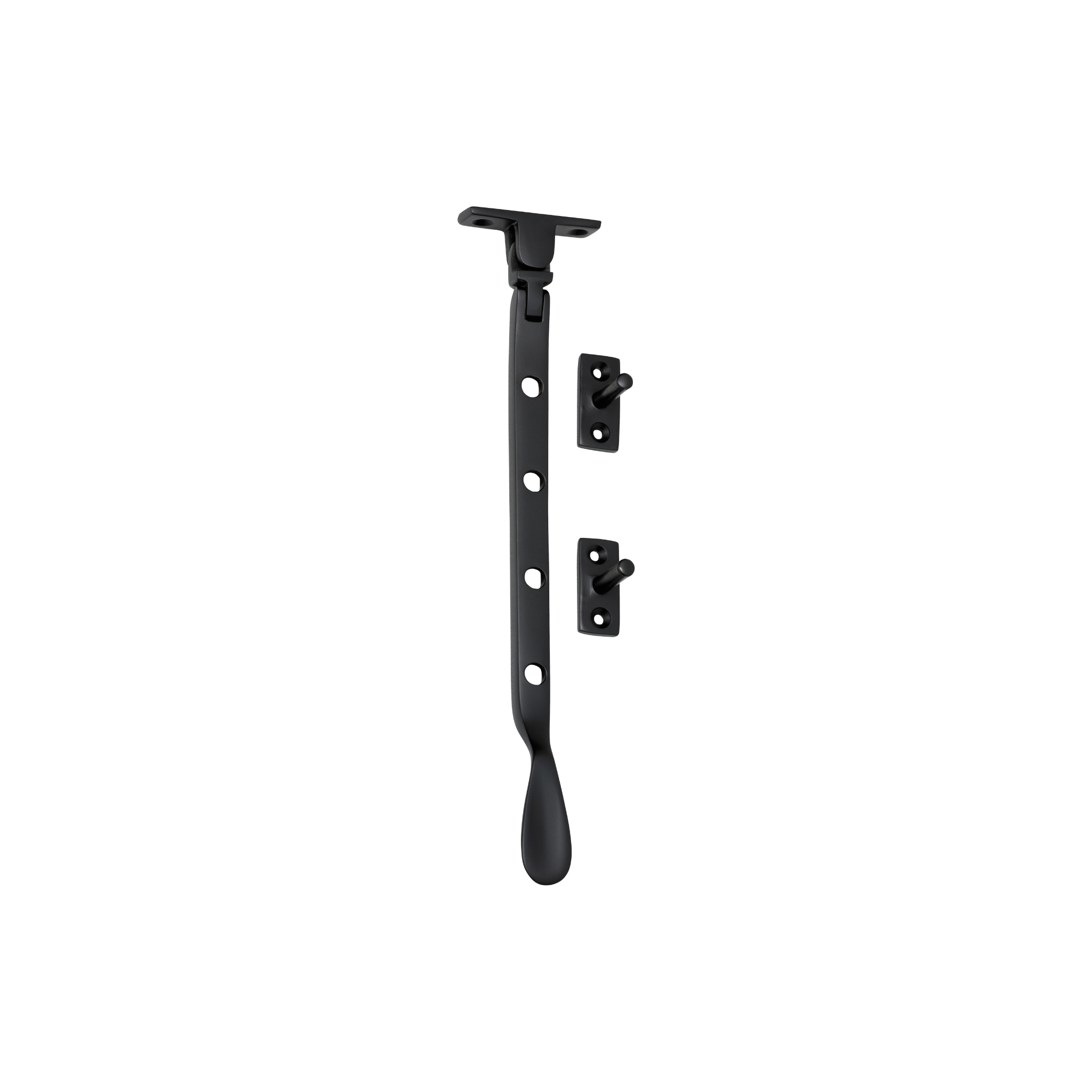 Casement Stay - Base Fix Matt Black 200mm – The Renovation Shop
