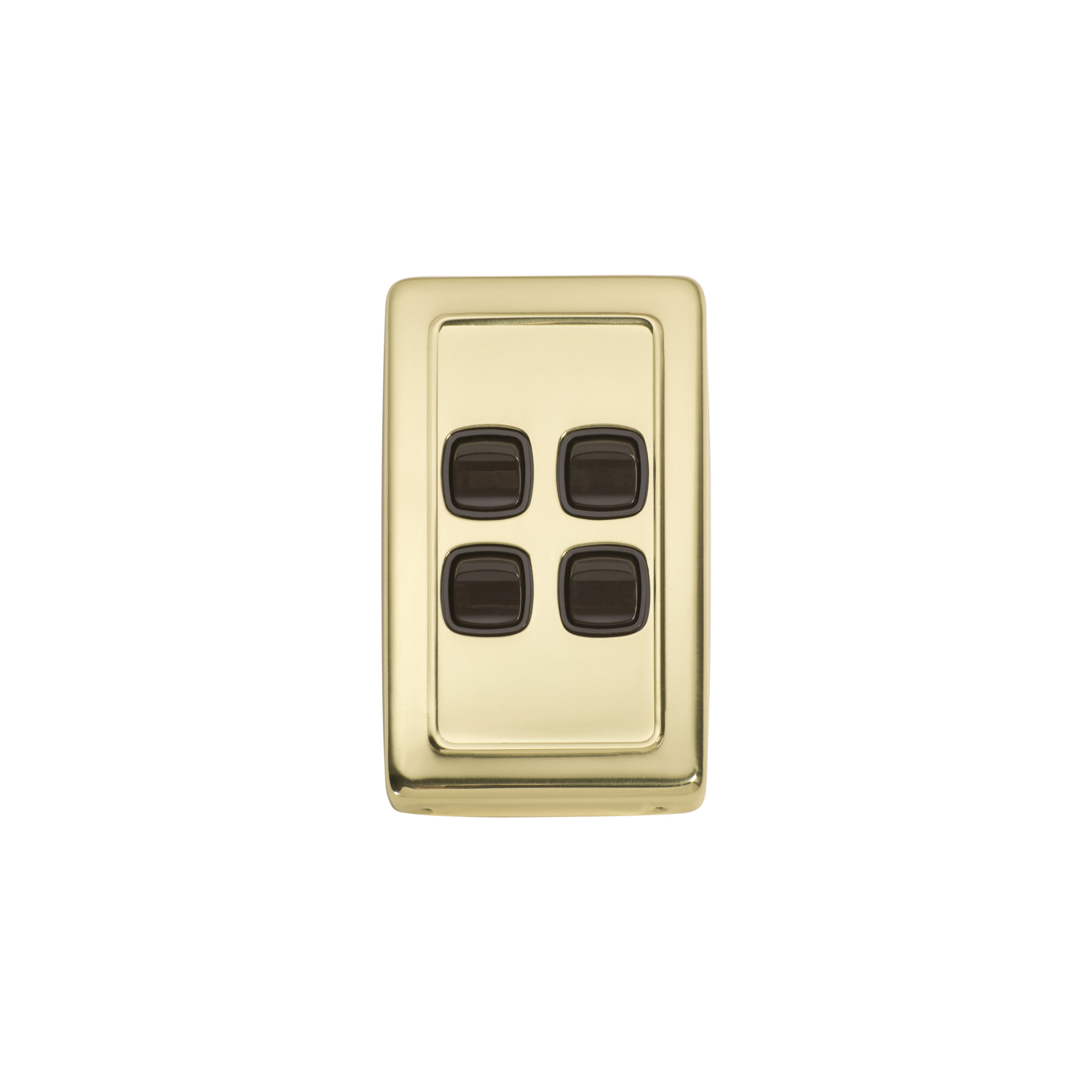 TradCo | Switch - Rocker 4 Gang Polished Brass/Brown – The Renovation Shop