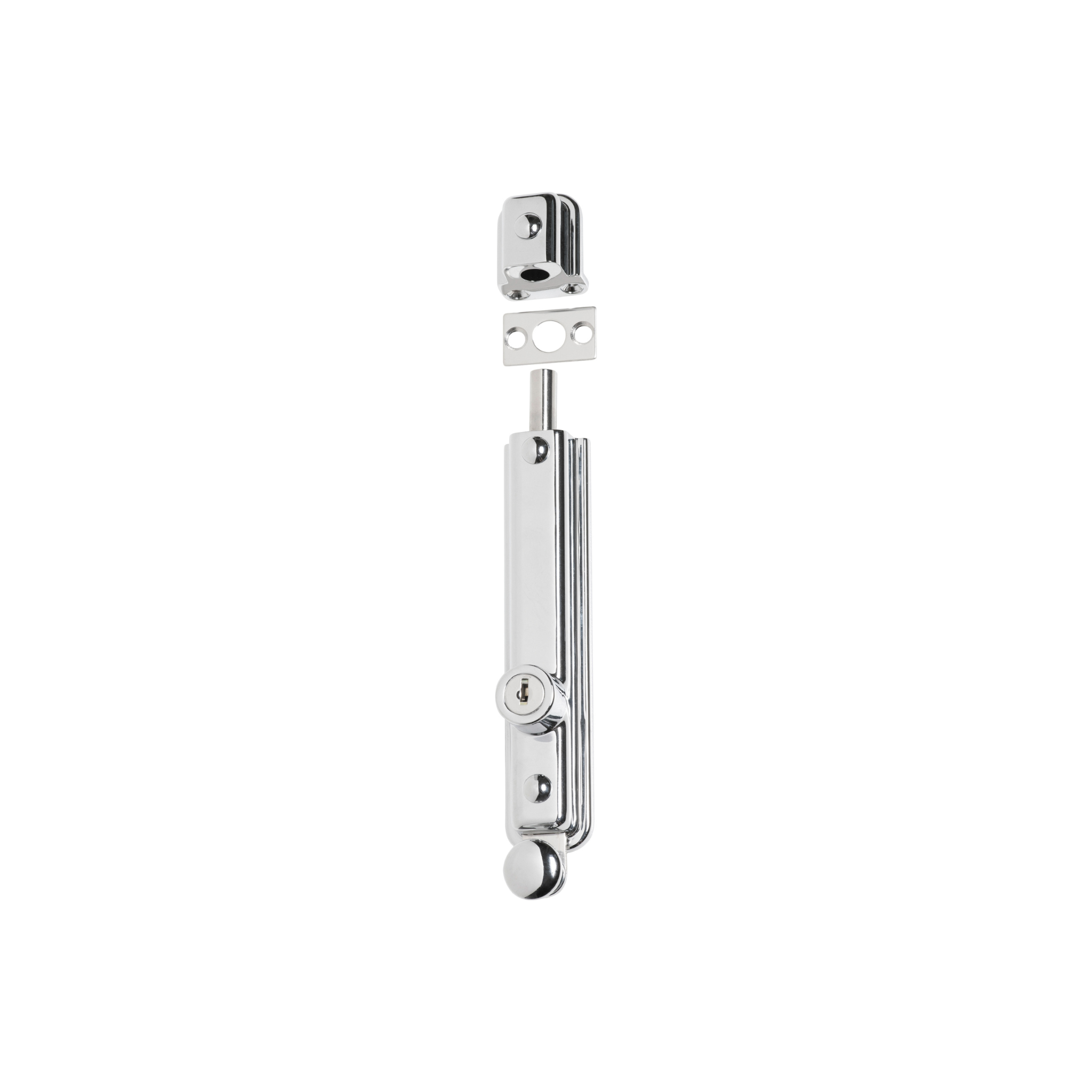 Surface Mounted Bolt - Key Operated Polished Chrome – The Renovation Shop