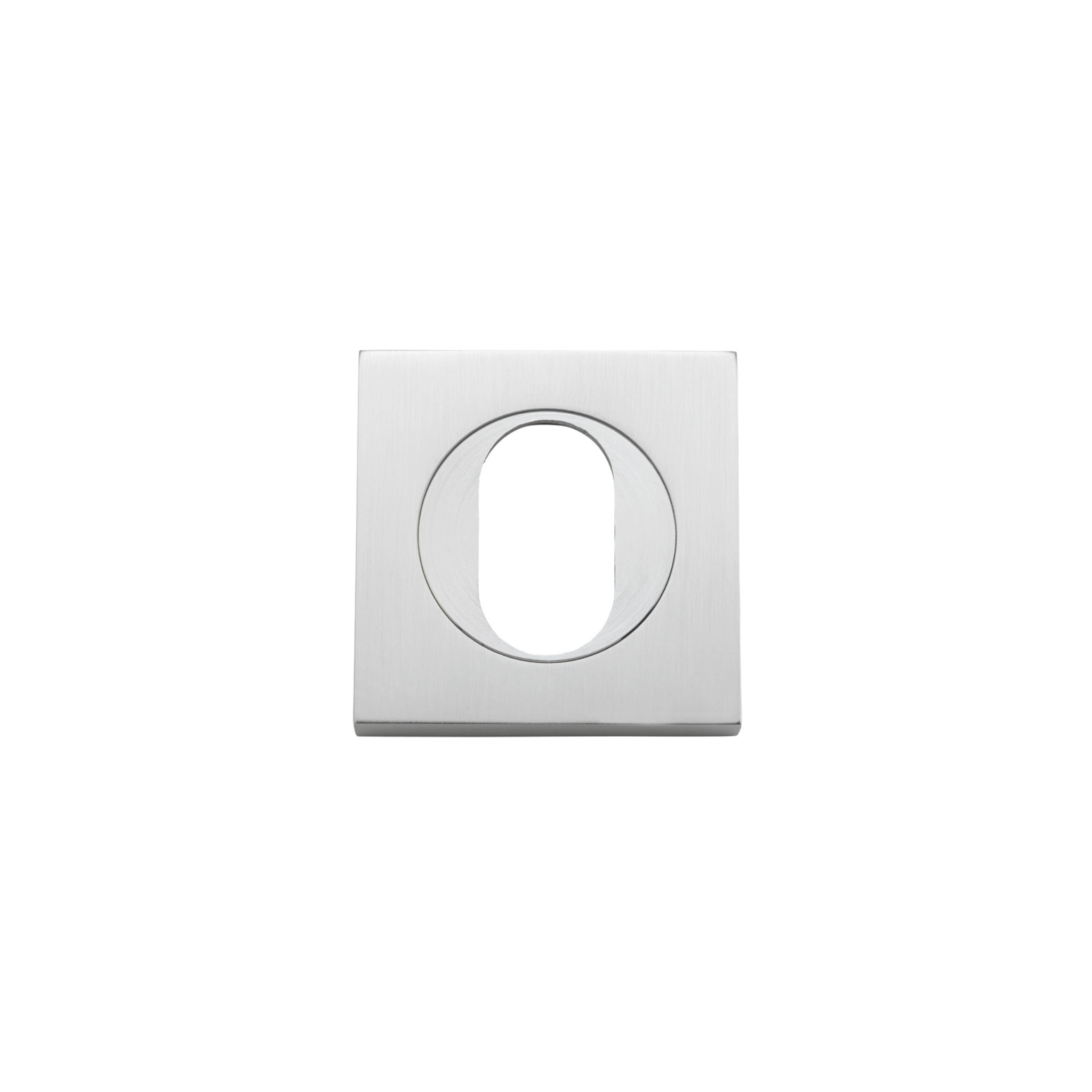 Escutcheon Pair Oval Square Brushed Chrome – The Renovation Shop