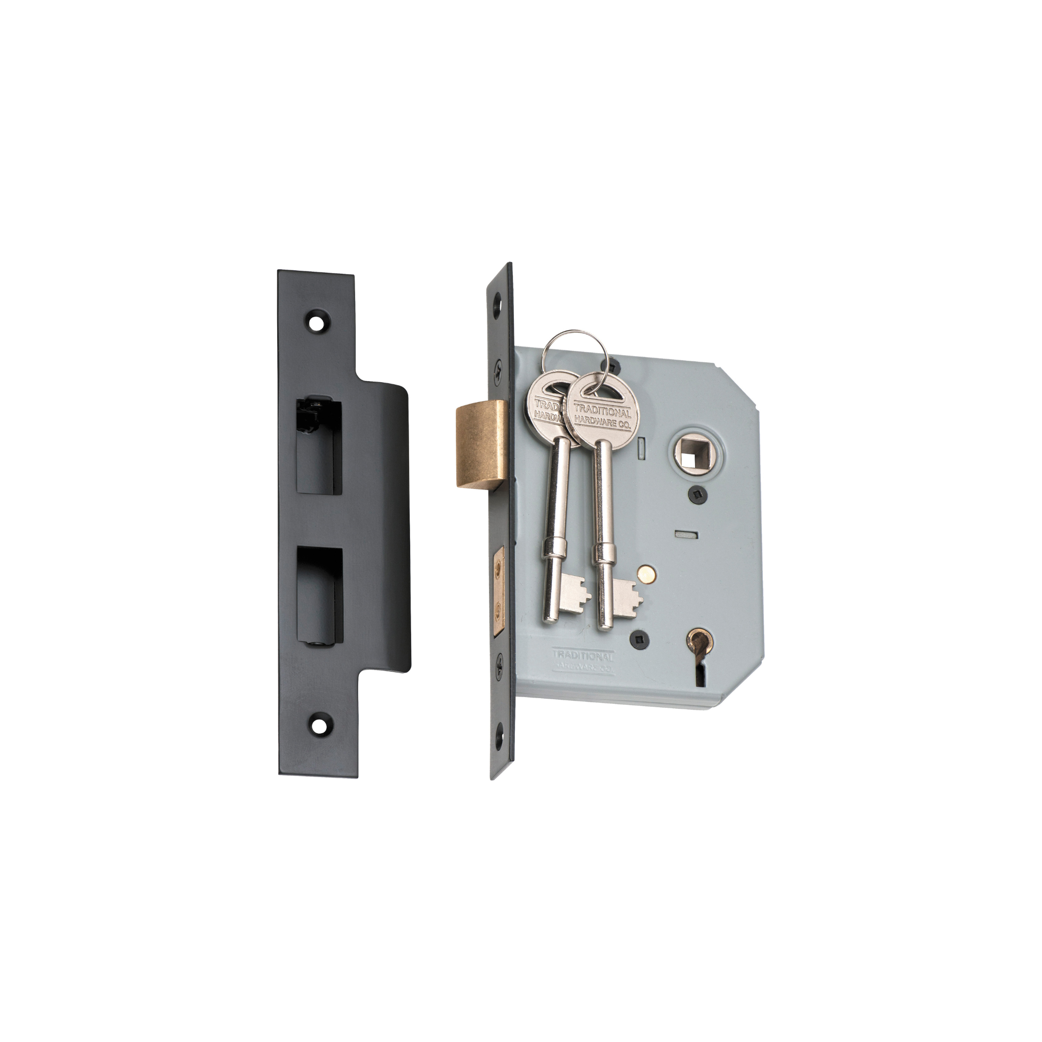5 Lever Mortice Lock Matt Black 57mm – The Renovation Shop