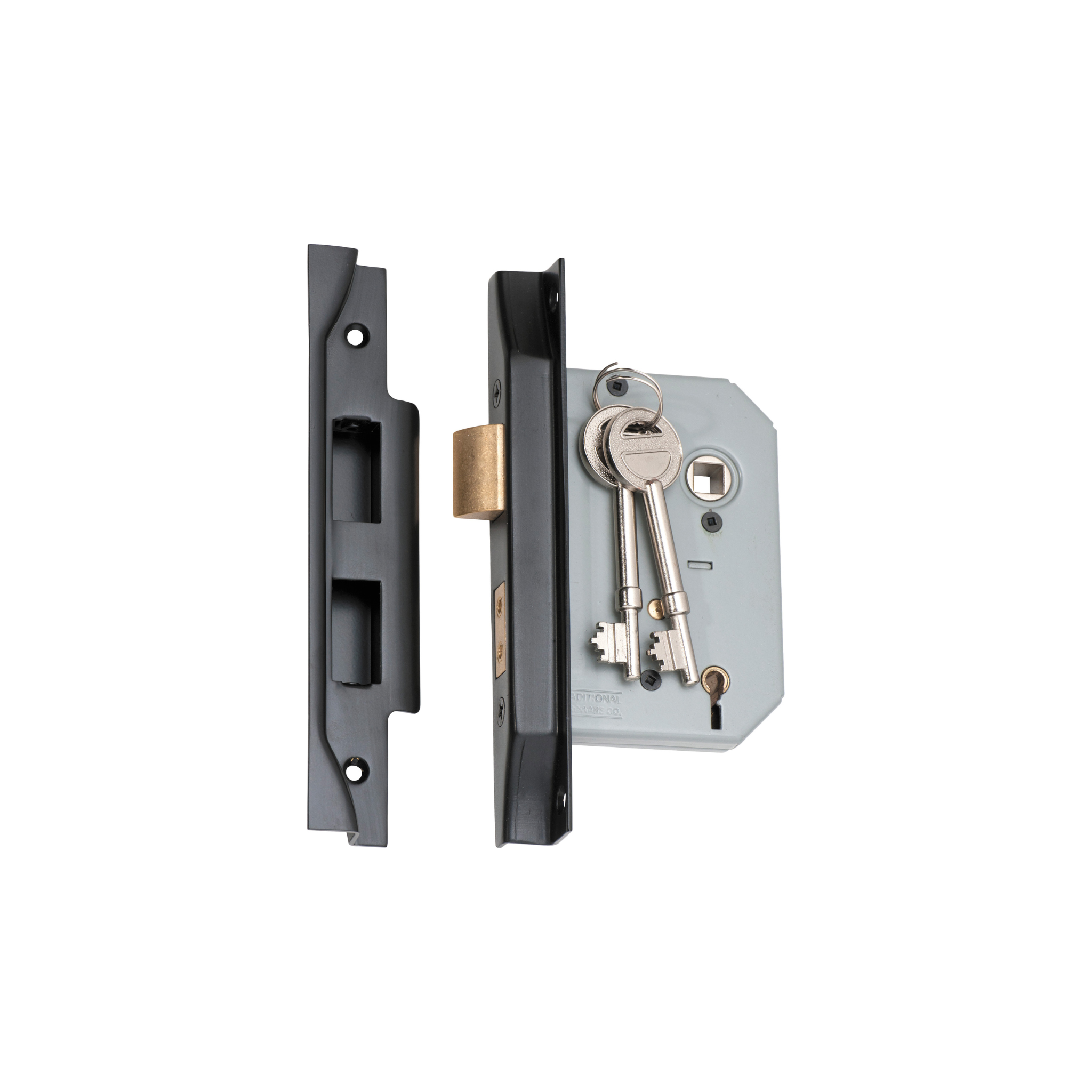 Rebated 5 Lever Mortice Lock Matt Black 57mm – The Renovation Shop