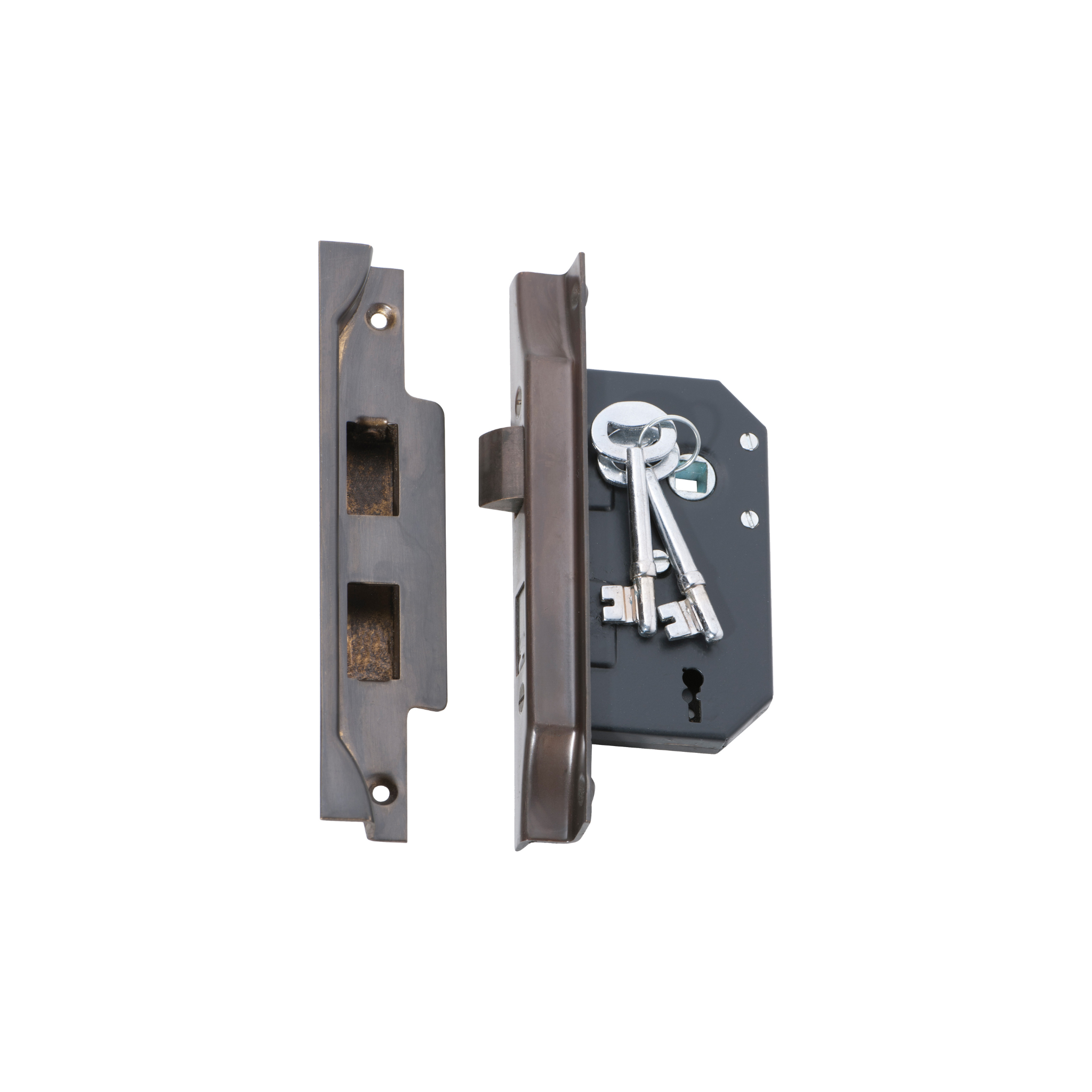 Rebated 3 Lever Mortice Lock Antique Brass 44mm – The Renovation Shop